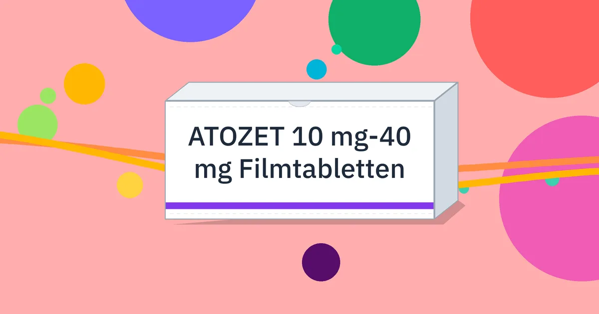 Symbolbild: Packung mit der Aufschrift ATOZET 10 mg-40 mg Filmtabletten (PZN 18800422) – Verfügbarkeit und Bezug in Apotheken in Frankfurt am Main