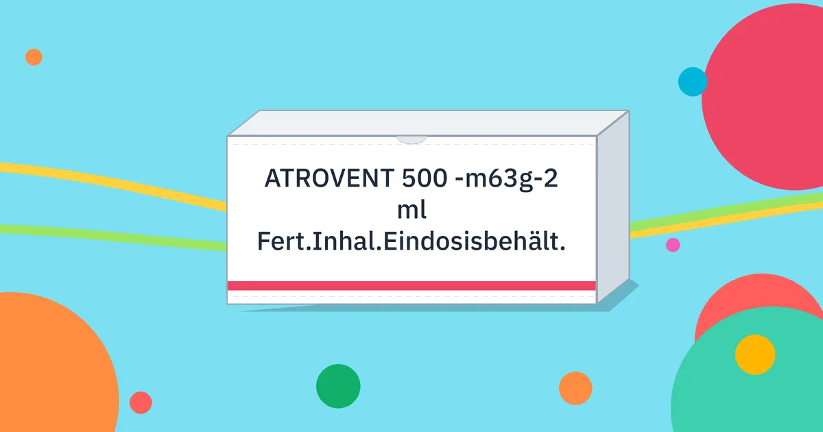 Symbolbild: Packung mit der Aufschrift ATROVENT 500 -m63g-2 ml Fert.Inhal.Eindosisbehält. (PZN 18305740) – Verfügbarkeit und Bezug in Apotheken in Frankfurt am Main