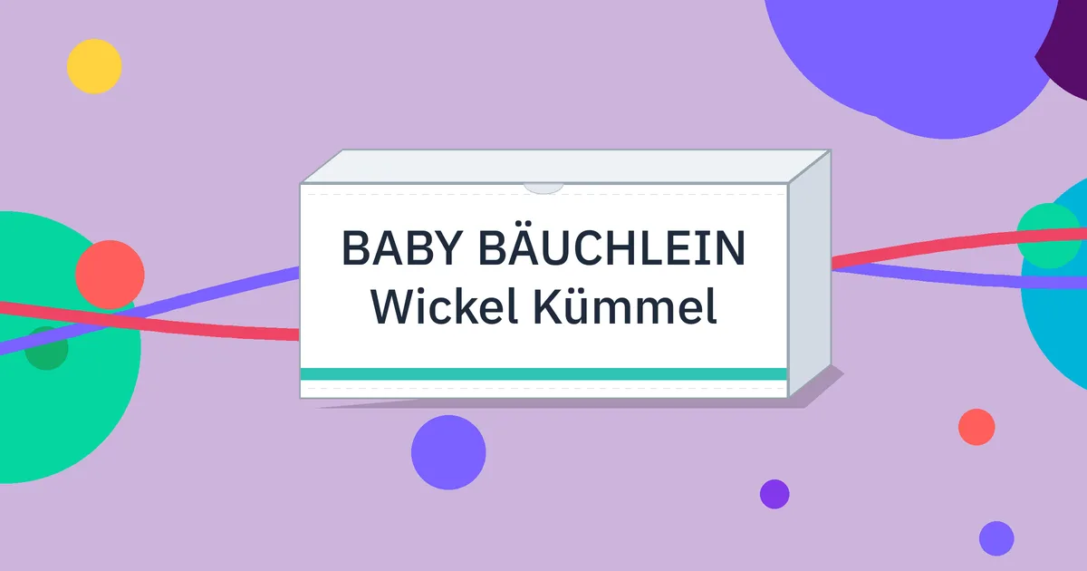 Symbolbild: Packung mit der Aufschrift BABY BÄUCHLEIN Wickel Kümmel (PZN 19205555) – Verfügbarkeit und Bezug in Apotheken in Frankfurt am Main