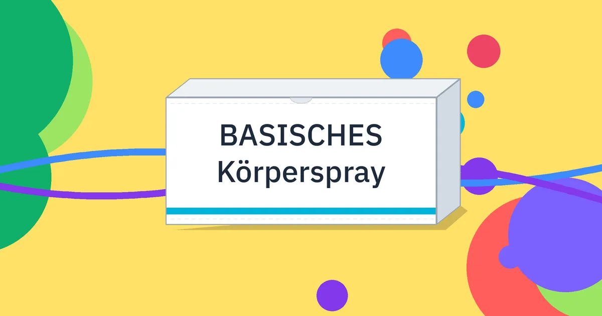 Symbolbild: Packung mit der Aufschrift BASISCHES Körperspray (PZN 17888432) – Verfügbarkeit und Bezug in Apotheken in Frankfurt am Main