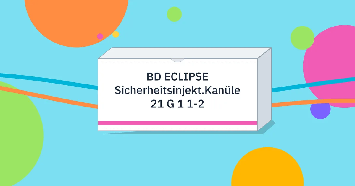 Symbolbild: Packung mit der Aufschrift BD ECLIPSE Sicherheitsinjekt.Kanüle 21 G 1 1-2 (PZN 04219652) – Verfügbarkeit und Bezug in Apotheken in Frankfurt am Main