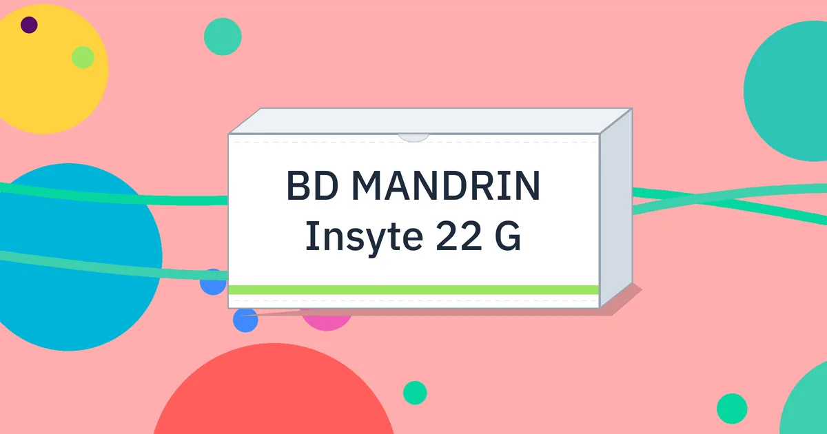 Symbolbild: Packung mit der Aufschrift BD MANDRIN Insyte 22 G (PZN 03424054) – Verfügbarkeit und Bezug in Apotheken in Frankfurt am Main
