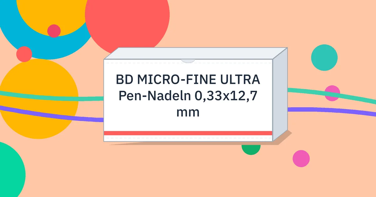 Symbolbild: Packung mit der Aufschrift BD MICRO-FINE ULTRA Pen-Nadeln 0,33x12,7 mm (PZN 15253876) – Verfügbarkeit und Bezug in Apotheken in Frankfurt am Main