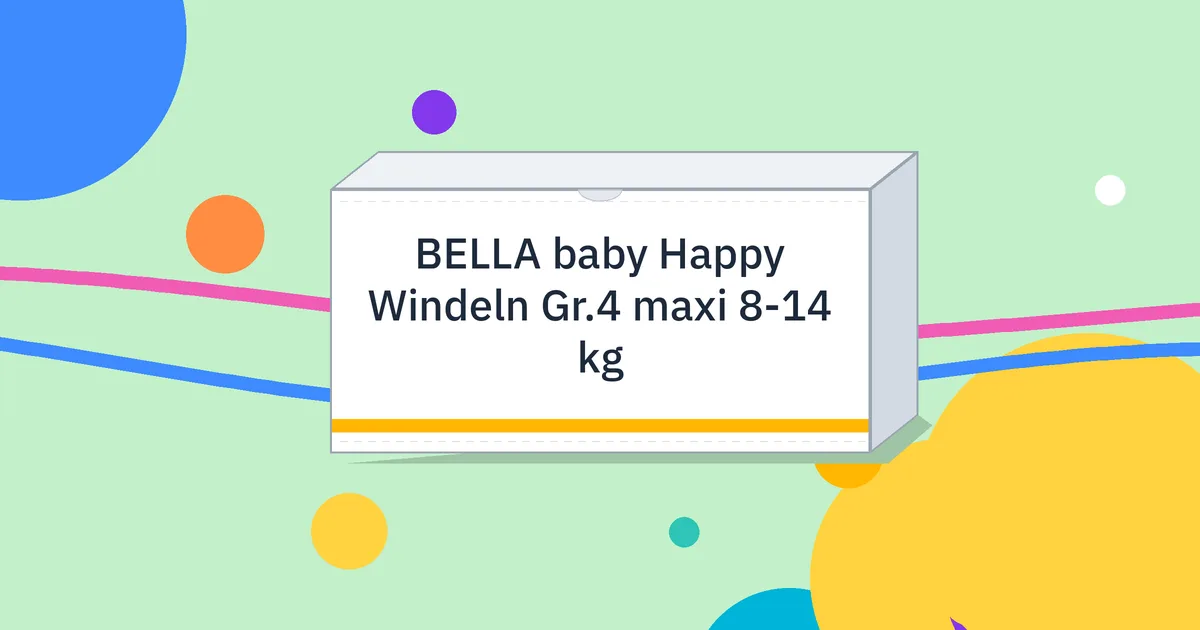 Symbolbild: Packung mit der Aufschrift BELLA baby Happy Windeln Gr.4 maxi 8-14 kg (PZN 18815889) – Verfügbarkeit und Bezug in Apotheken in Frankfurt am Main