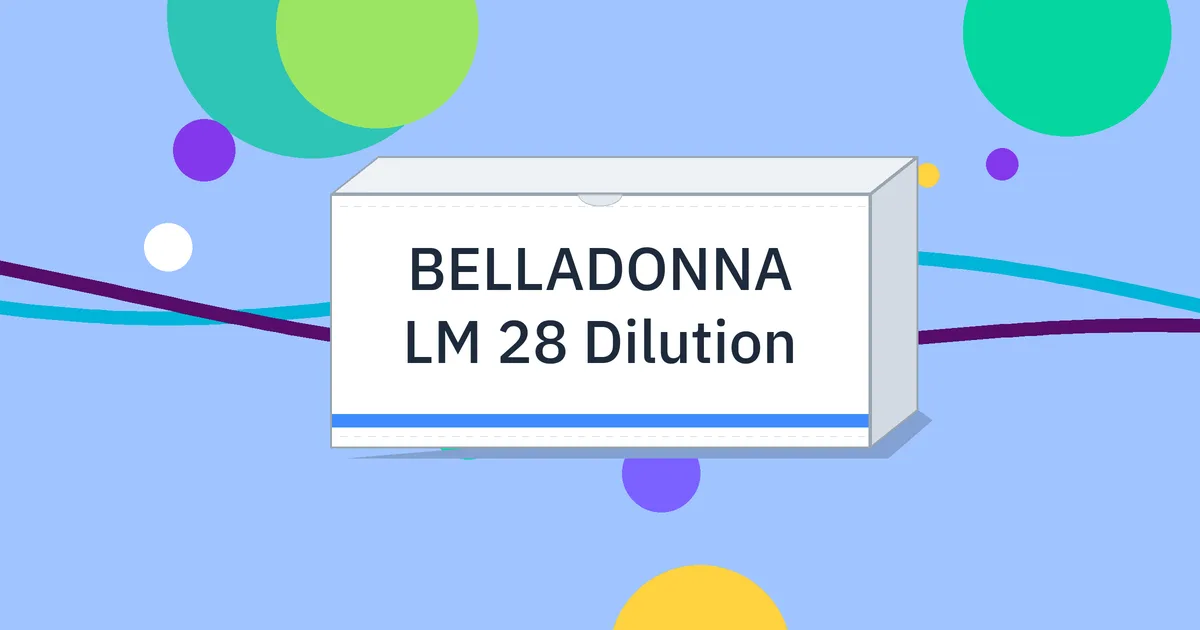 Symbolbild: Packung mit der Aufschrift BELLADONNA LM 28 Dilution (PZN 12791337) – Verfügbarkeit und Bezug in Apotheken in Frankfurt am Main