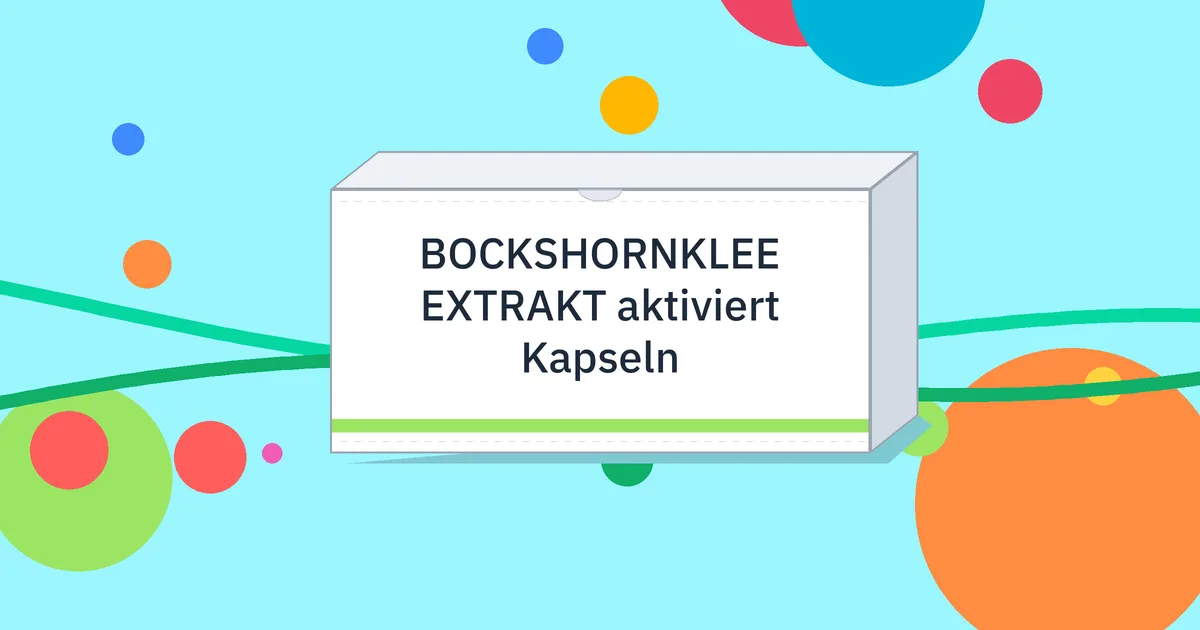 Symbolbild: Packung mit der Aufschrift BOCKSHORNKLEE EXTRAKT aktiviert Kapseln (PZN 17847485) – Verfügbarkeit und Bezug in Apotheken in Frankfurt am Main