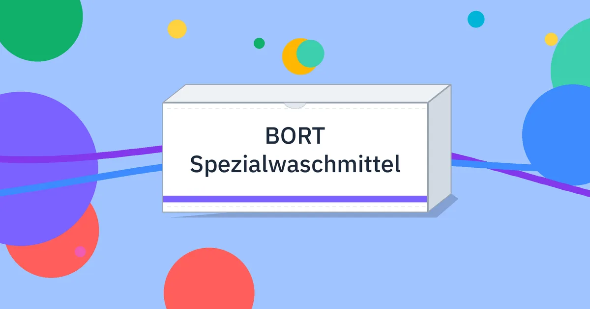 Symbolbild: Packung mit der Aufschrift BORT Spezialwaschmittel (PZN 13059940) – Verfügbarkeit und Bezug in Apotheken in Frankfurt am Main