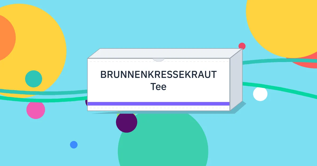 Symbolbild: Packung mit der Aufschrift BRUNNENKRESSEKRAUT Tee (PZN 05544153) – Verfügbarkeit und Bezug in Apotheken in Frankfurt am Main