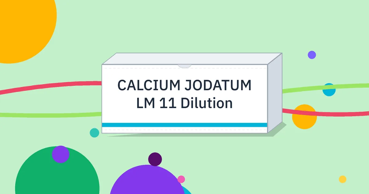 Symbolbild: Packung mit der Aufschrift CALCIUM JODATUM LM 11 Dilution (PZN 12804784) – Verfügbarkeit und Bezug in Apotheken in Frankfurt am Main