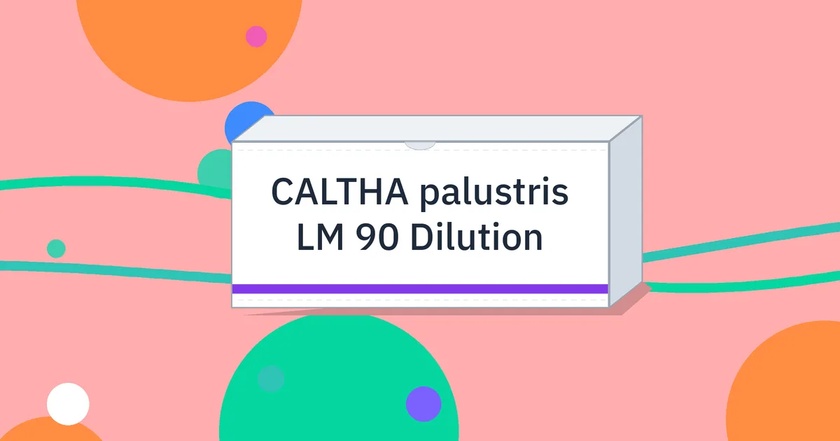 Symbolbild: Packung mit der Aufschrift CALTHA palustris LM 90 Dilution (PZN 13411868) – Verfügbarkeit und Bezug in Apotheken in Frankfurt am Main