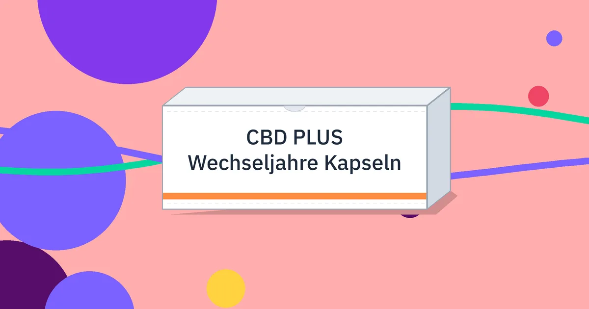 Symbolbild: Packung mit der Aufschrift CBD PLUS Wechseljahre Kapseln (PZN 19764295) – Verfügbarkeit und Bezug in Apotheken in Frankfurt am Main