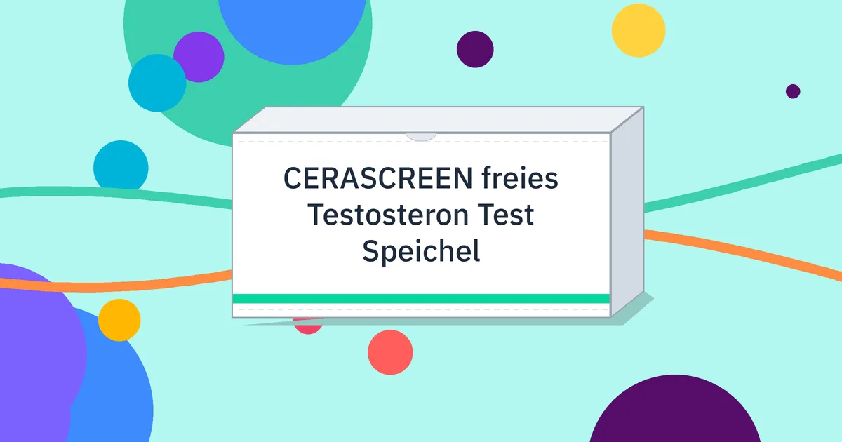 Symbolbild: Packung mit der Aufschrift CERASCREEN freies Testosteron Test Speichel (PZN 16601115) – Verfügbarkeit und Bezug in Apotheken in Frankfurt am Main