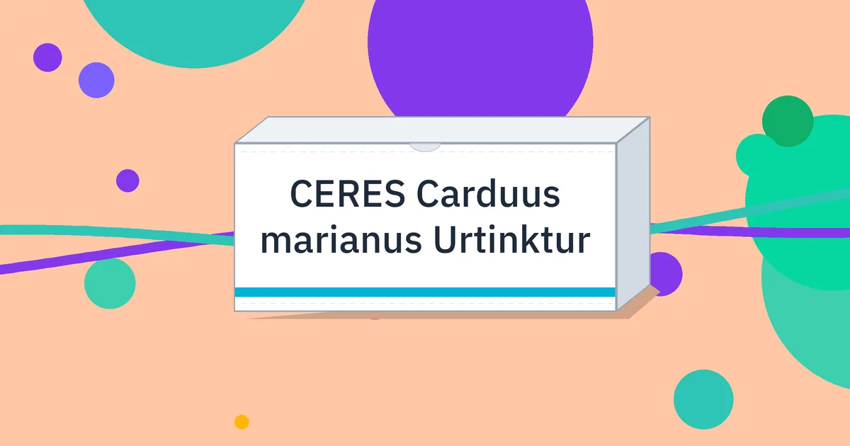 Symbolbild: Packung mit der Aufschrift CERES Carduus marianus Urtinktur (PZN 00178732) – Verfügbarkeit und Bezug in Apotheken in Frankfurt am Main