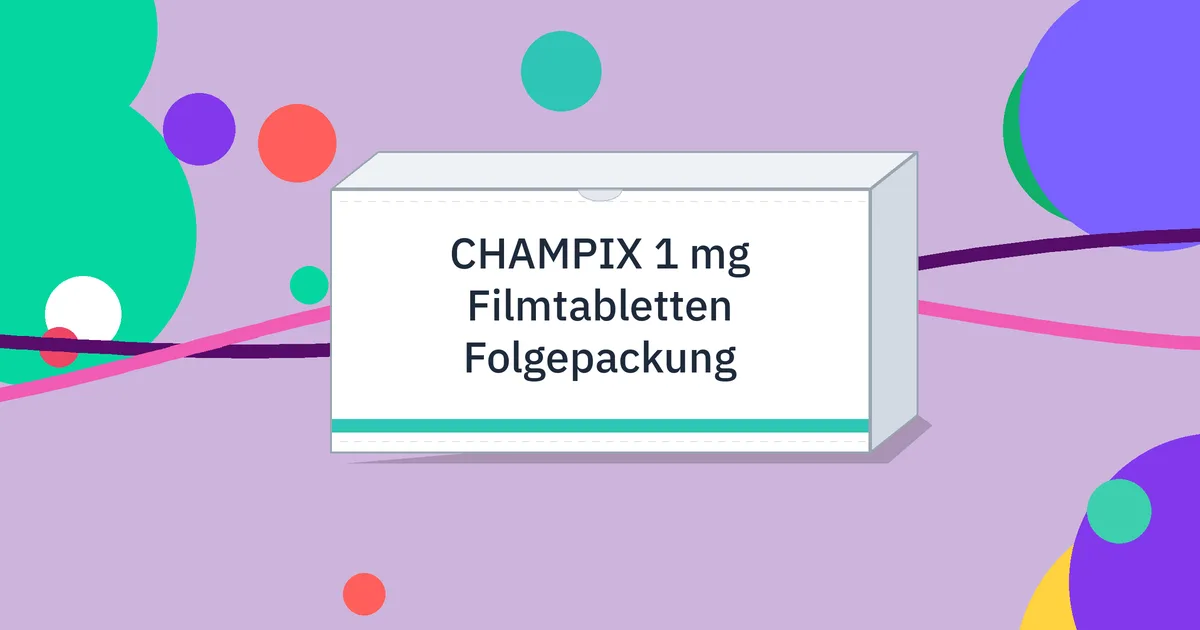 Symbolbild: Packung mit der Aufschrift CHAMPIX 1 mg Filmtabletten Folgepackung (PZN 00426928) – Verfügbarkeit und Bezug in Apotheken in Frankfurt am Main