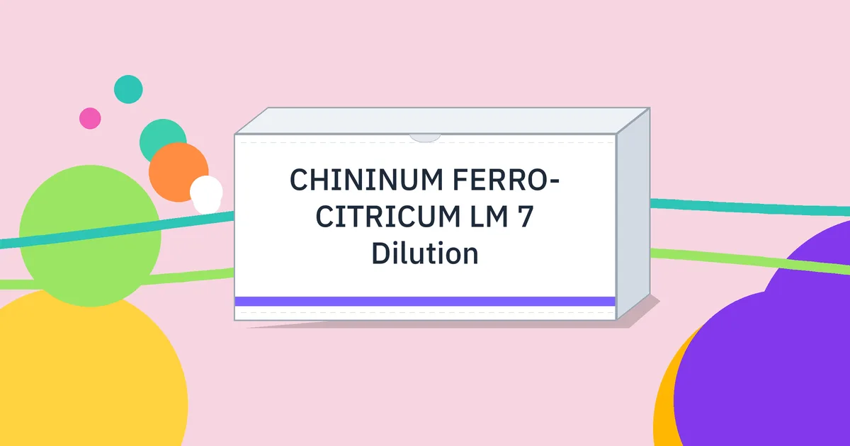 Symbolbild: Packung mit der Aufschrift CHININUM FERRO-CITRICUM LM 7 Dilution (PZN 13442165) – Verfügbarkeit und Bezug in Apotheken in Frankfurt am Main