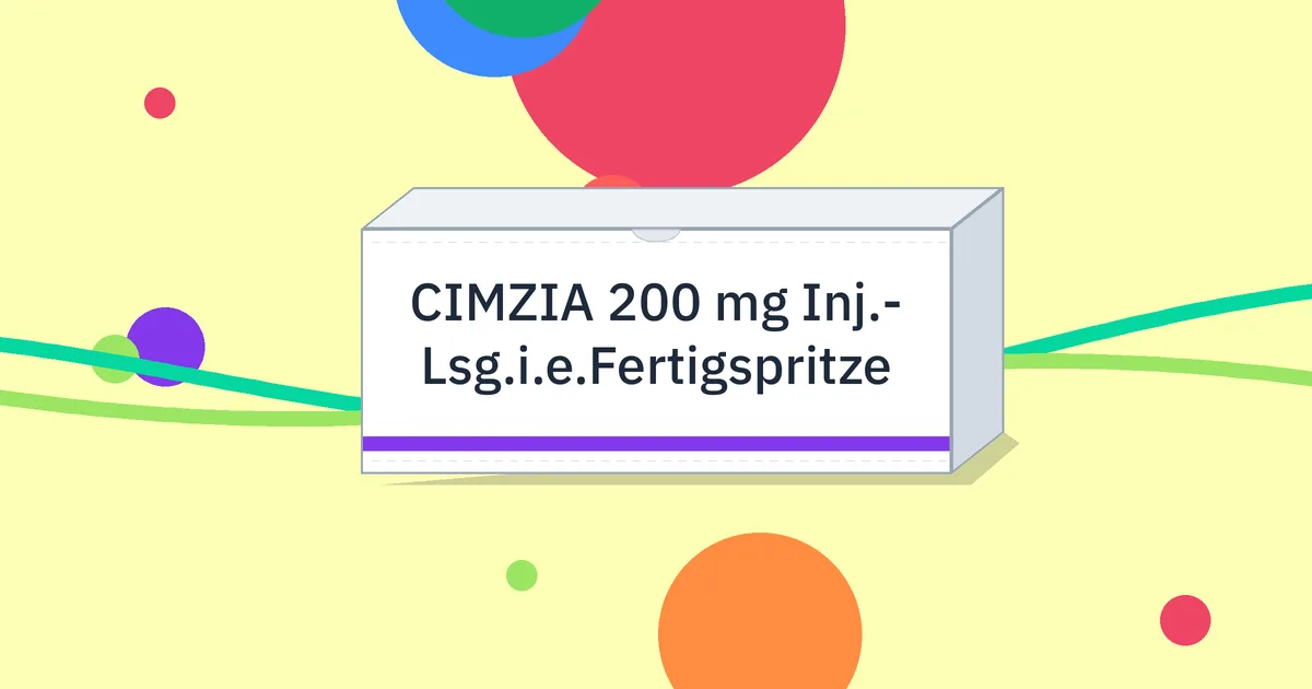 Symbolbild: Packung mit der Aufschrift CIMZIA 200 mg Inj.-Lsg.i.e.Fertigspritze (PZN 20006022) – Verfügbarkeit und Bezug in Apotheken in Frankfurt am Main