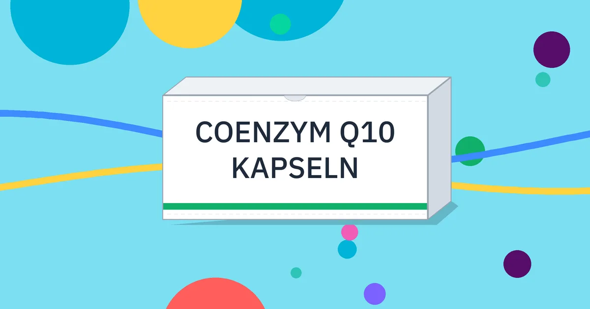 Symbolbild: Packung mit der Aufschrift COENZYM Q10 KAPSELN (PZN 06146934) – Verfügbarkeit und Bezug in Apotheken in Frankfurt am Main