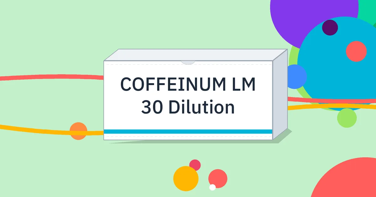 Symbolbild: Packung mit der Aufschrift COFFEINUM LM 30 Dilution (PZN 12831953) – Verfügbarkeit und Bezug in Apotheken in Frankfurt am Main