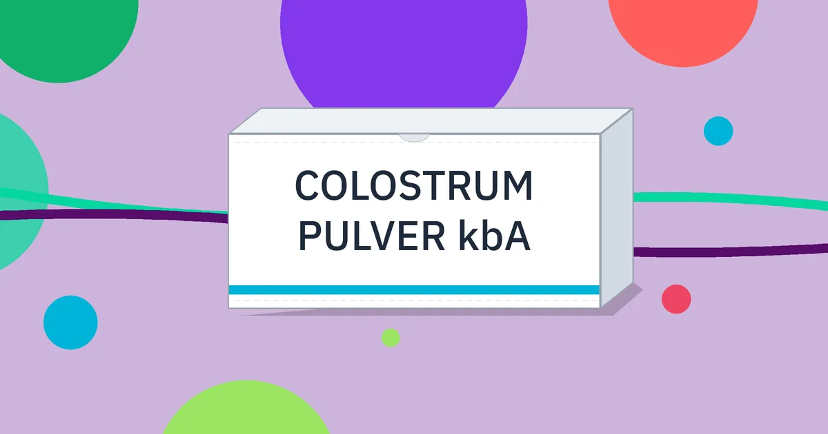 Symbolbild: Packung mit der Aufschrift COLOSTRUM PULVER kbA (PZN 03925738) – Verfügbarkeit und Bezug in Apotheken in Frankfurt am Main
