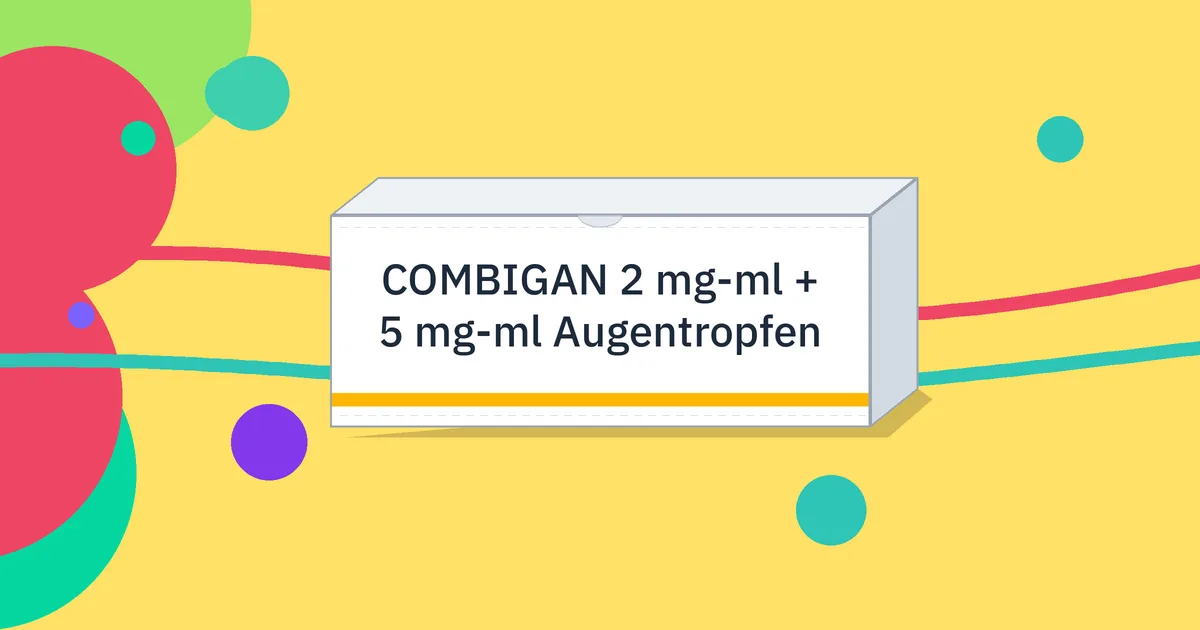Symbolbild: Packung mit der Aufschrift COMBIGAN 2 mg-ml + 5 mg-ml Augentropfen (PZN 16035236) – Verfügbarkeit und Bezug in Apotheken in Frankfurt am Main