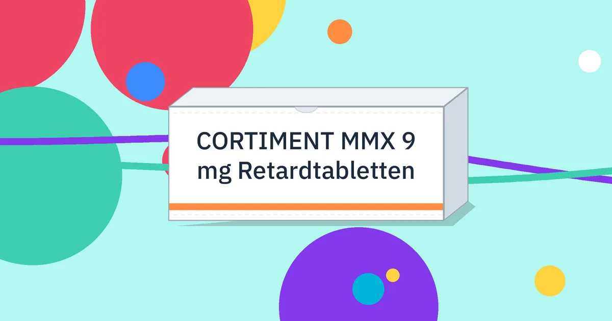 Symbolbild: Packung mit der Aufschrift CORTIMENT MMX 9 mg Retardtabletten (PZN 14886361) – Verfügbarkeit und Bezug in Apotheken in Frankfurt am Main