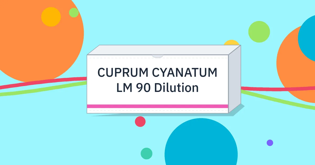 Symbolbild: Packung mit der Aufschrift CUPRUM CYANATUM LM 90 Dilution (PZN 13458462) – Verfügbarkeit und Bezug in Apotheken in Frankfurt am Main