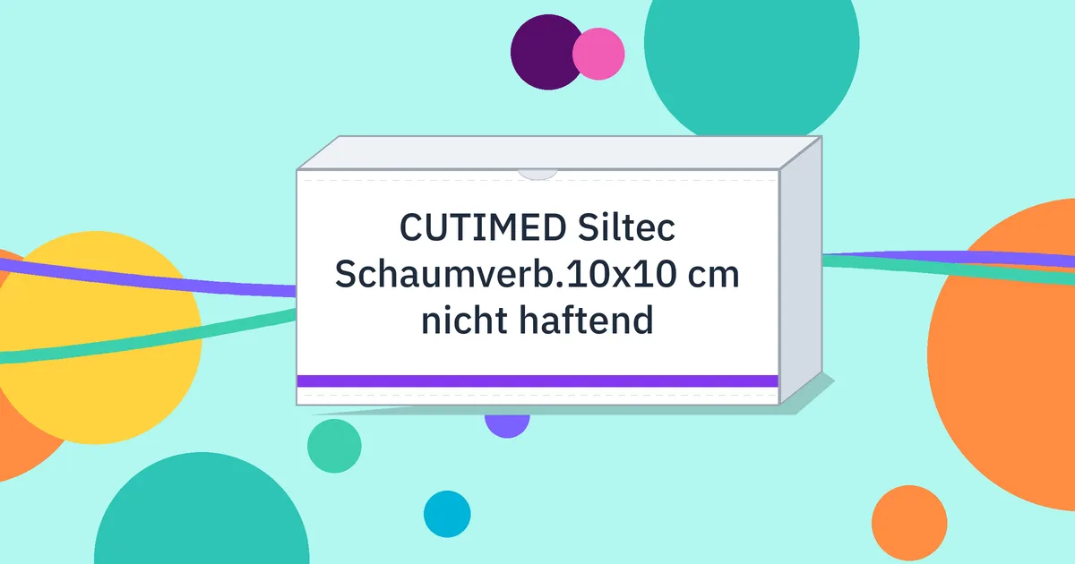 Symbolbild: Packung mit der Aufschrift CUTIMED Siltec Schaumverb.10x10 cm nicht haftend (PZN 16595656) – Verfügbarkeit und Bezug in Apotheken in Frankfurt am Main