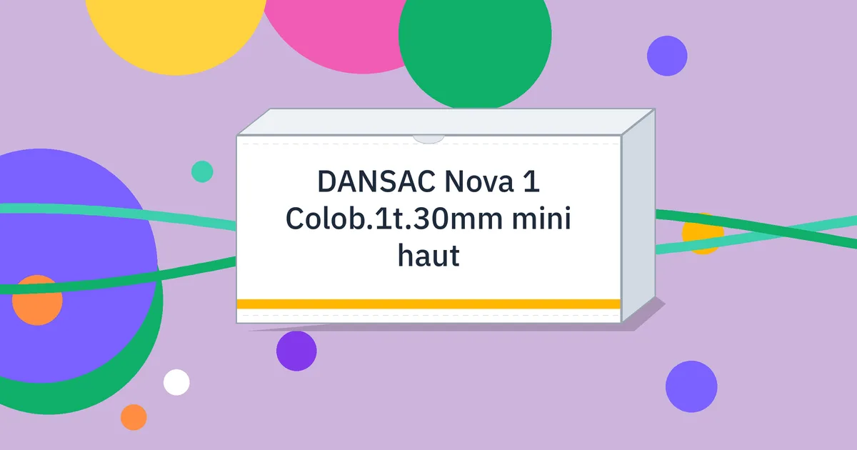 Symbolbild: Packung mit der Aufschrift DANSAC Nova 1 Colob.1t.30mm mini haut (PZN 00599669) – Verfügbarkeit und Bezug in Apotheken in Frankfurt am Main