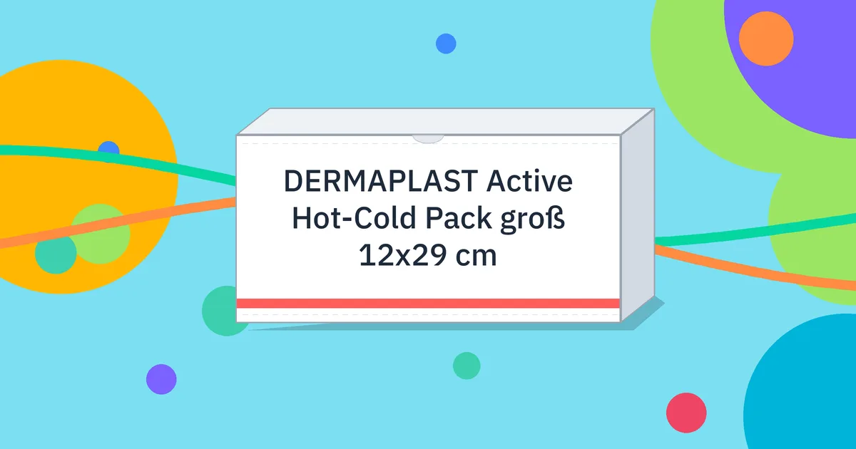 Symbolbild: Packung mit der Aufschrift DERMAPLAST Active Hot-Cold Pack groß 12x29 cm (PZN 12903003) – Verfügbarkeit und Bezug in Apotheken in Frankfurt am Main
