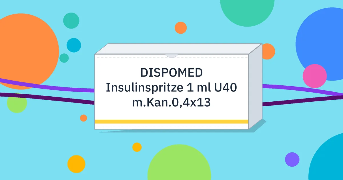 Symbolbild: Packung mit der Aufschrift DISPOMED Insulinspritze 1 ml U40 m.Kan.0,4x13 (PZN 00267789) – Verfügbarkeit und Bezug in Apotheken in Frankfurt am Main