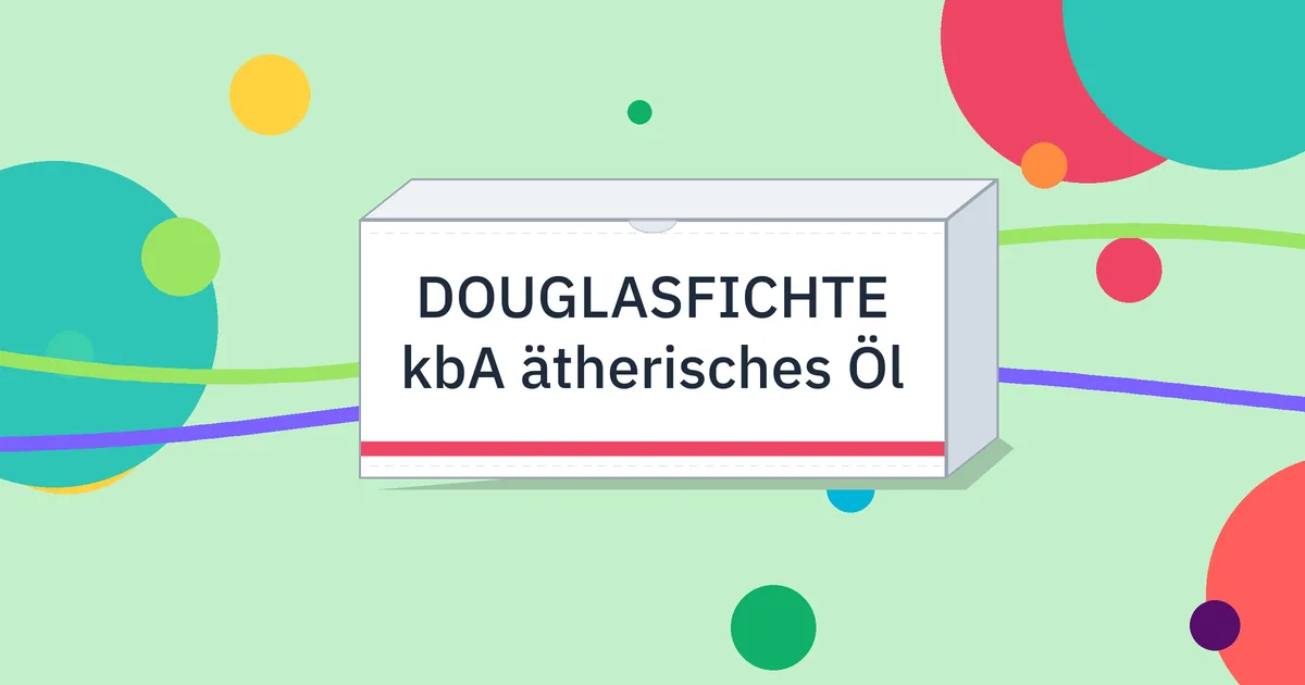 Symbolbild: Packung mit der Aufschrift DOUGLASFICHTE kbA ätherisches Öl (PZN 00719719) – Verfügbarkeit und Bezug in Apotheken in Frankfurt am Main