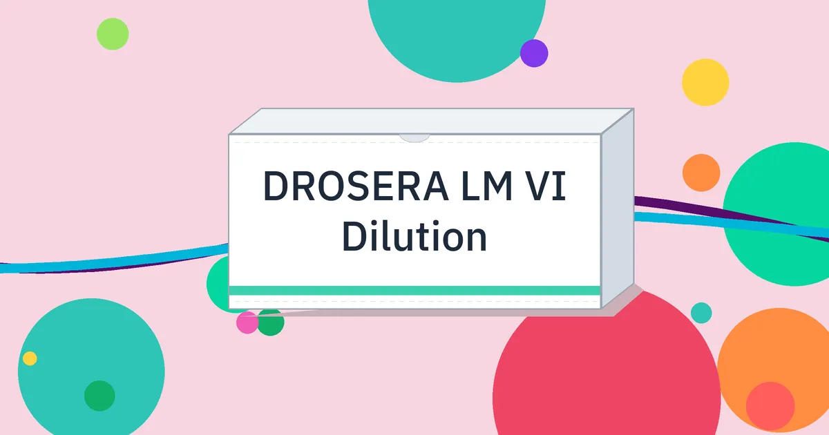 Symbolbild: Packung mit der Aufschrift DROSERA LM VI Dilution (PZN 02821244) – Verfügbarkeit und Bezug in Apotheken in Frankfurt am Main