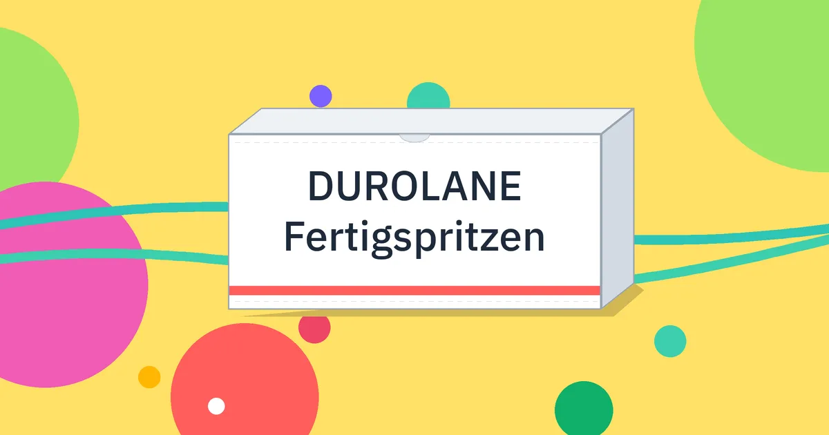 Symbolbild: Packung mit der Aufschrift DUROLANE Fertigspritzen (PZN 02458832) – Verfügbarkeit und Bezug in Apotheken in Frankfurt am Main