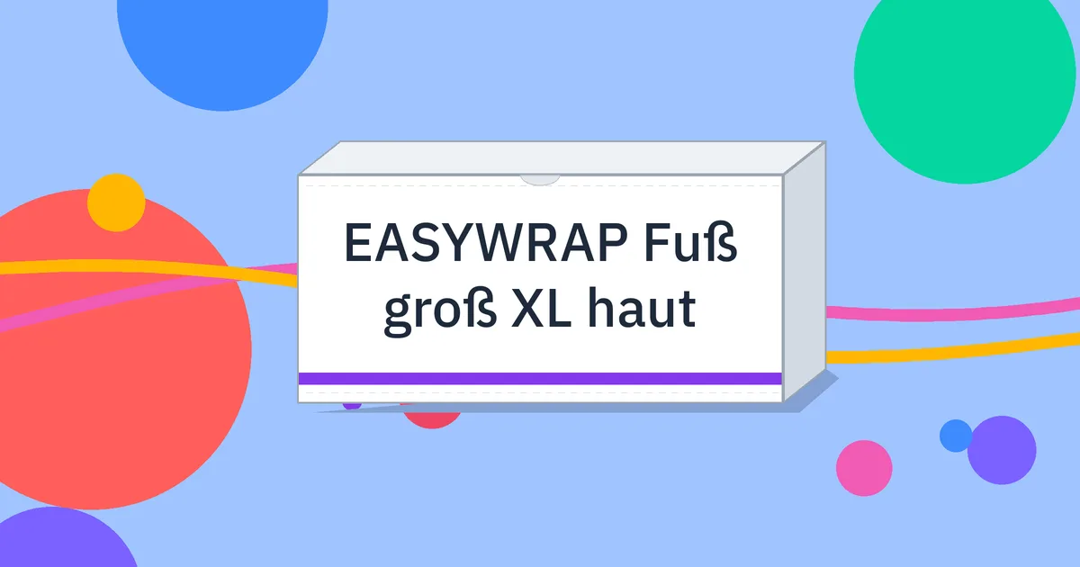 Symbolbild: Packung mit der Aufschrift EASYWRAP Fuß groß XL haut (PZN 18748555) – Verfügbarkeit und Bezug in Apotheken in Frankfurt am Main