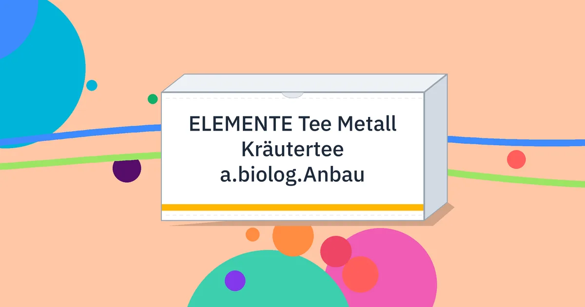 Symbolbild: Packung mit der Aufschrift ELEMENTE Tee Metall Kräutertee a.biolog.Anbau (PZN 11034700) – Verfügbarkeit und Bezug in Apotheken in Frankfurt am Main