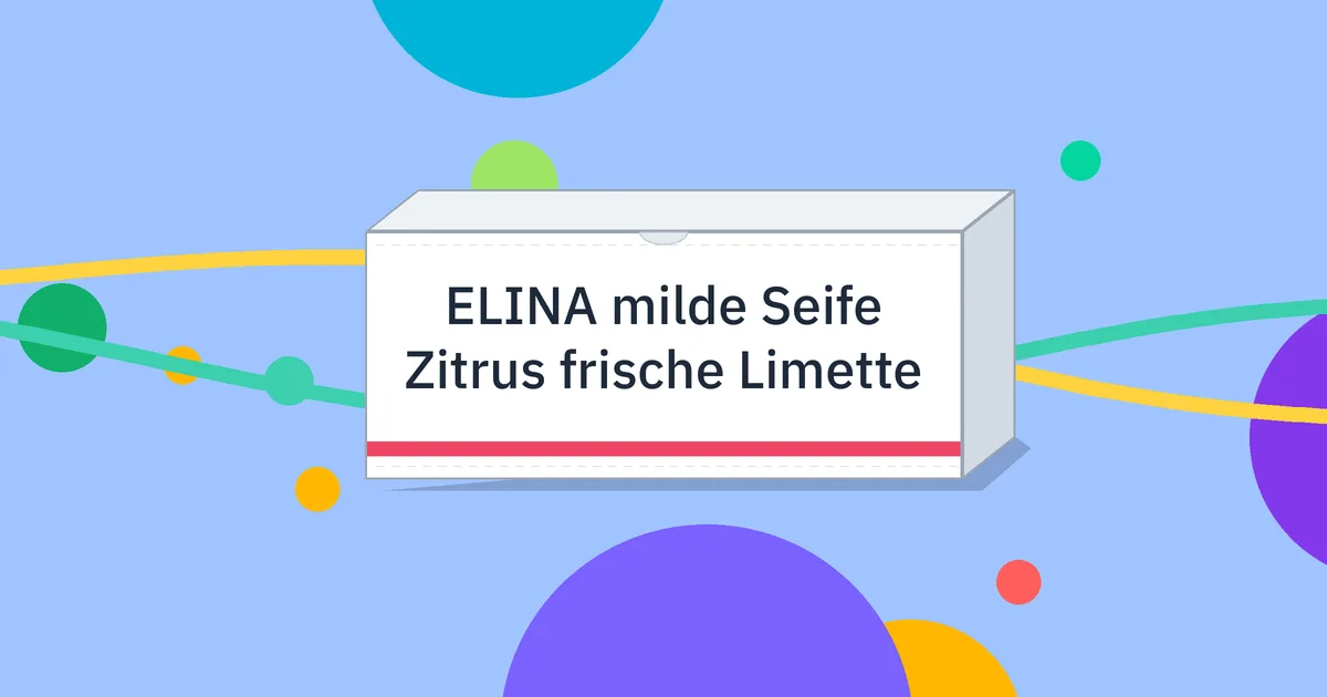 Symbolbild: Packung mit der Aufschrift ELINA milde Seife Zitrus frische Limette (PZN 17382827) – Verfügbarkeit und Bezug in Apotheken in Frankfurt am Main