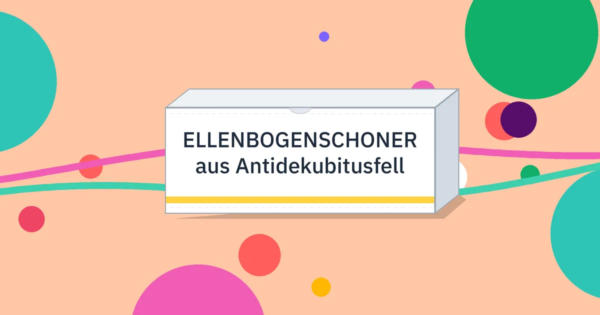 Symbolbild: Packung mit der Aufschrift ELLENBOGENSCHONER aus Antidekubitusfell (PZN 02578074) – Verfügbarkeit und Bezug in Apotheken in Frankfurt am Main