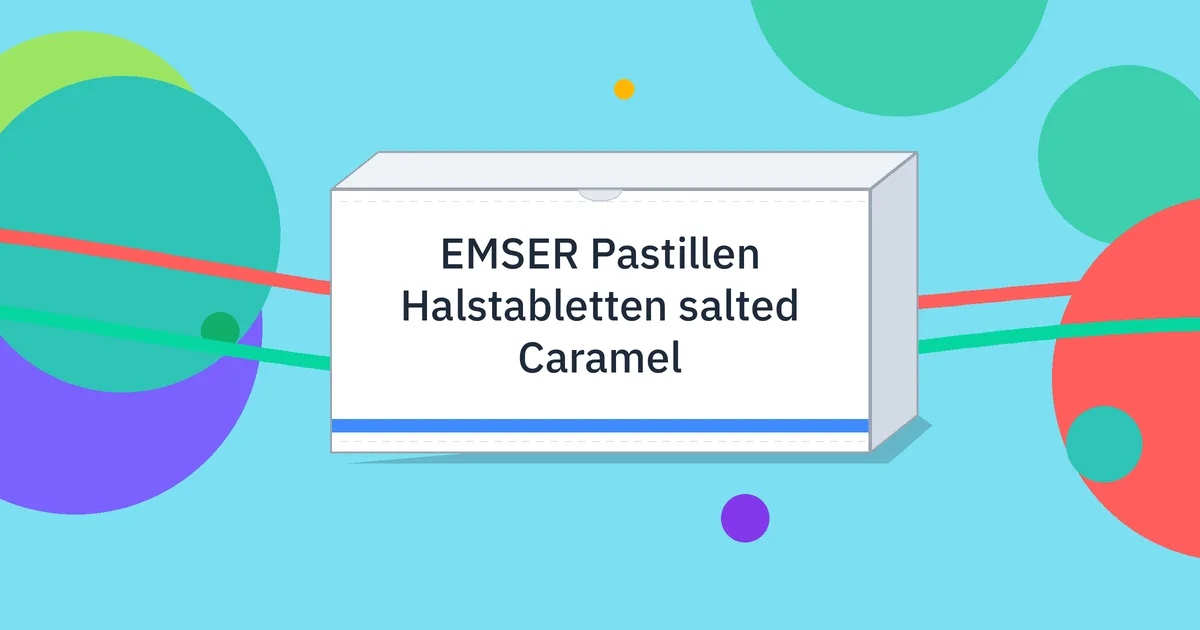 Symbolbild: Packung mit der Aufschrift EMSER Pastillen Halstabletten salted Caramel (PZN 16780106) – Verfügbarkeit und Bezug in Apotheken in Frankfurt am Main