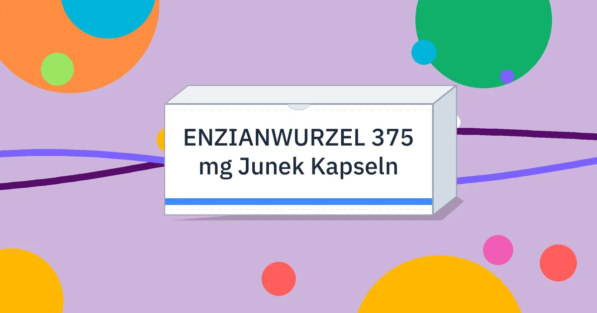 Symbolbild: Packung mit der Aufschrift ENZIANWURZEL 375 mg Junek Kapseln (PZN 10053173) – Verfügbarkeit und Bezug in Apotheken in Frankfurt am Main