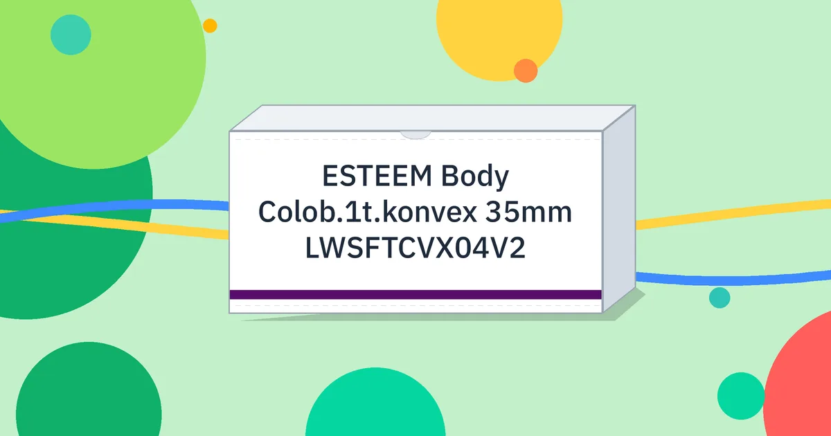 Symbolbild: Packung mit der Aufschrift ESTEEM Body Colob.1t.konvex 35mm LWSFTCVX04V2 (PZN 18838092) – Verfügbarkeit und Bezug in Apotheken in Frankfurt am Main