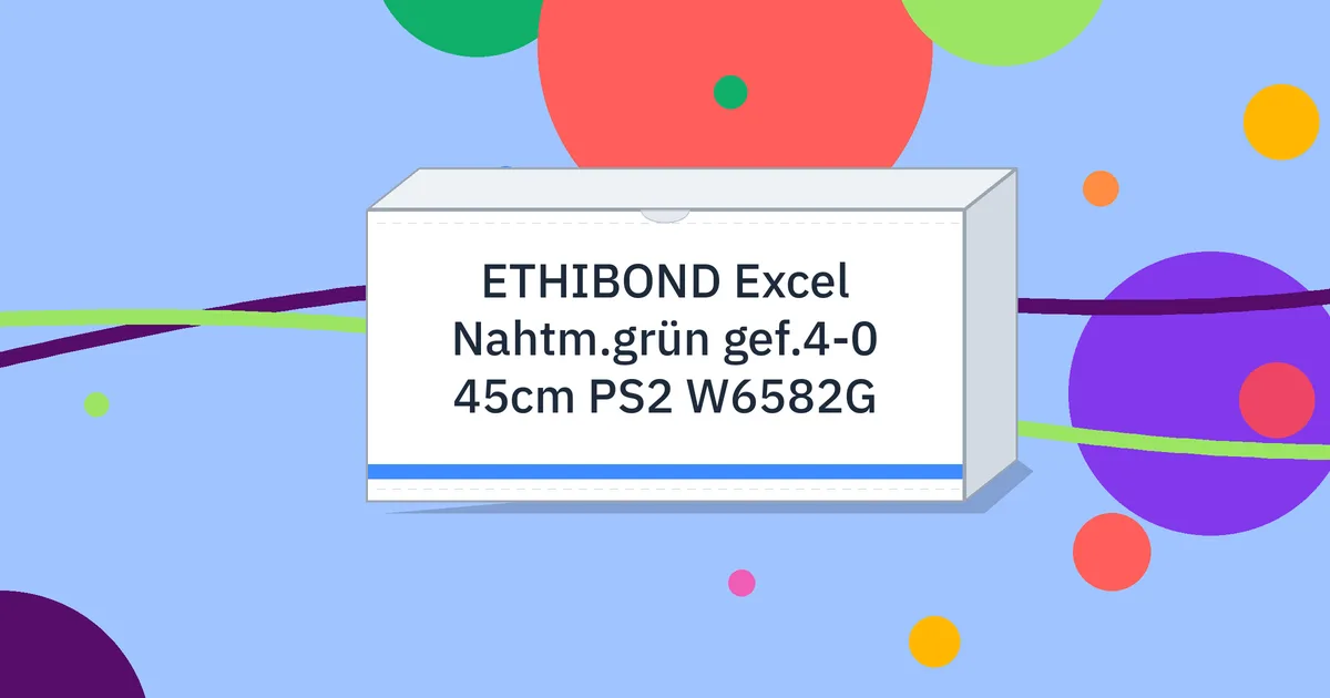 Symbolbild: Packung mit der Aufschrift ETHIBOND Excel Nahtm.grün gef.4-0 45cm PS2 W6582G (PZN 19764409) – Verfügbarkeit und Bezug in Apotheken in Frankfurt am Main