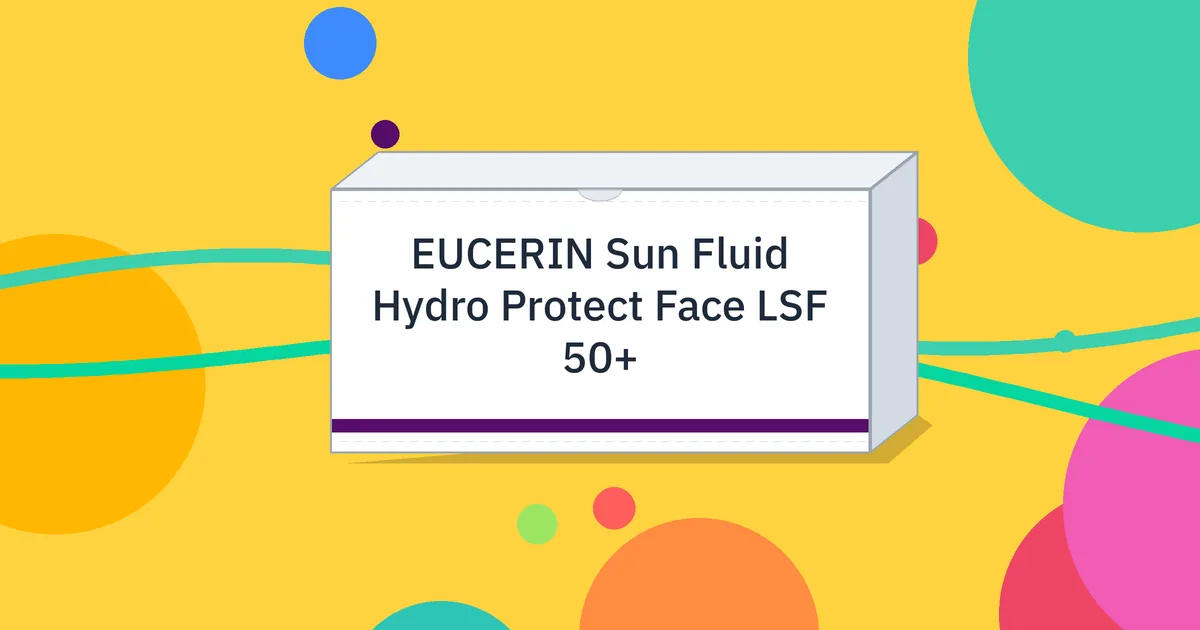 Symbolbild: Packung mit der Aufschrift EUCERIN Sun Fluid Hydro Protect Face LSF 50+ (PZN 18201503) – Verfügbarkeit und Bezug in Apotheken in Frankfurt am Main