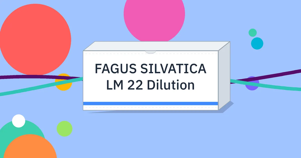 Symbolbild: Packung mit der Aufschrift FAGUS SILVATICA LM 22 Dilution (PZN 13487067) – Verfügbarkeit und Bezug in Apotheken in Frankfurt am Main