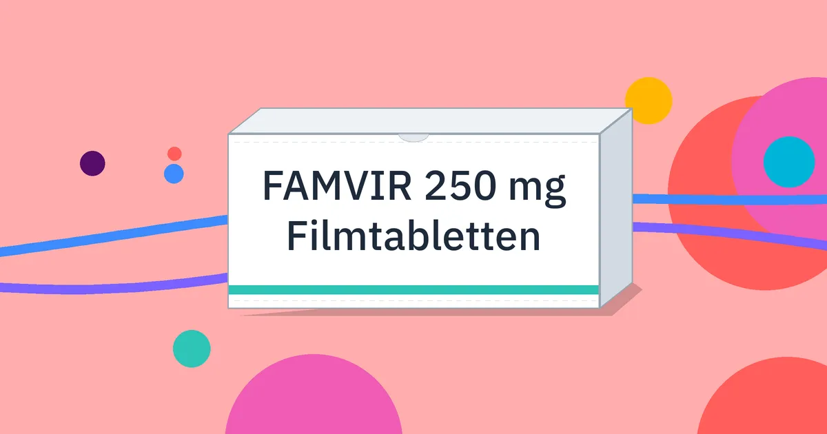 Symbolbild: Packung mit der Aufschrift FAMVIR 250 mg Filmtabletten (PZN 09924651) – Verfügbarkeit und Bezug in Apotheken in Frankfurt am Main