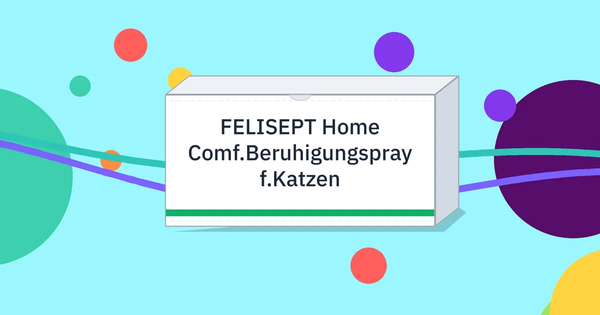 Symbolbild: Packung mit der Aufschrift FELISEPT Home Comf.Beruhigungspray f.Katzen (PZN 12350165) – Verfügbarkeit und Bezug in Apotheken in Frankfurt am Main