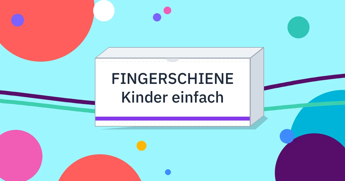 Symbolbild: Packung mit der Aufschrift FINGERSCHIENE Kinder einfach (PZN 20187526) – Verfügbarkeit und Bezug in Apotheken in Frankfurt am Main