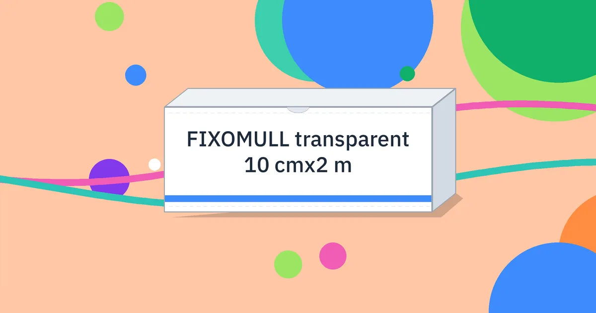 Symbolbild: Packung mit der Aufschrift FIXOMULL transparent 10 cmx2 m (PZN 17451824) – Verfügbarkeit und Bezug in Apotheken in Frankfurt am Main