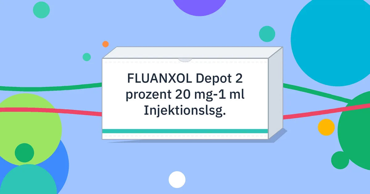 Symbolbild: Packung mit der Aufschrift FLUANXOL Depot 2 prozent 20 mg-1 ml Injektionslsg. (PZN 17580326) – Verfügbarkeit und Bezug in Apotheken in Frankfurt am Main