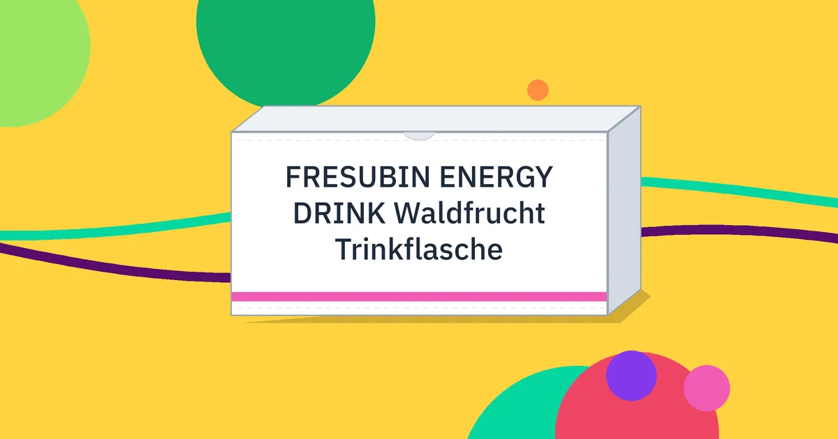 Symbolbild: Packung mit der Aufschrift FRESUBIN ENERGY DRINK Waldfrucht Trinkflasche (PZN 03692671) – Verfügbarkeit und Bezug in Apotheken in Frankfurt am Main
