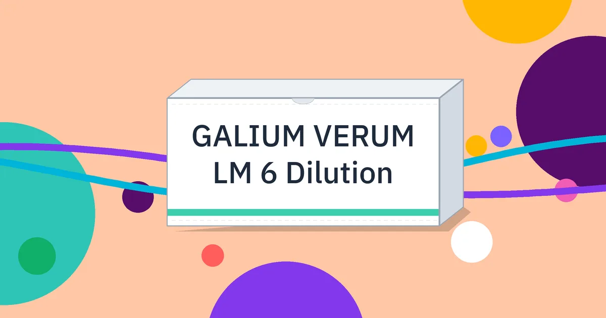 Symbolbild: Packung mit der Aufschrift GALIUM VERUM LM 6 Dilution (PZN 13497522) – Verfügbarkeit und Bezug in Apotheken in Frankfurt am Main